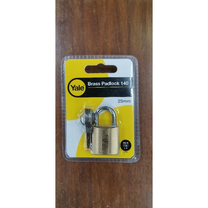 Yale Heavy Duty Solid Brass Body Padlock V140. 20mm/ 25mm/ 30mm/ 40mm / 50mm / 60mm / 70mm ...