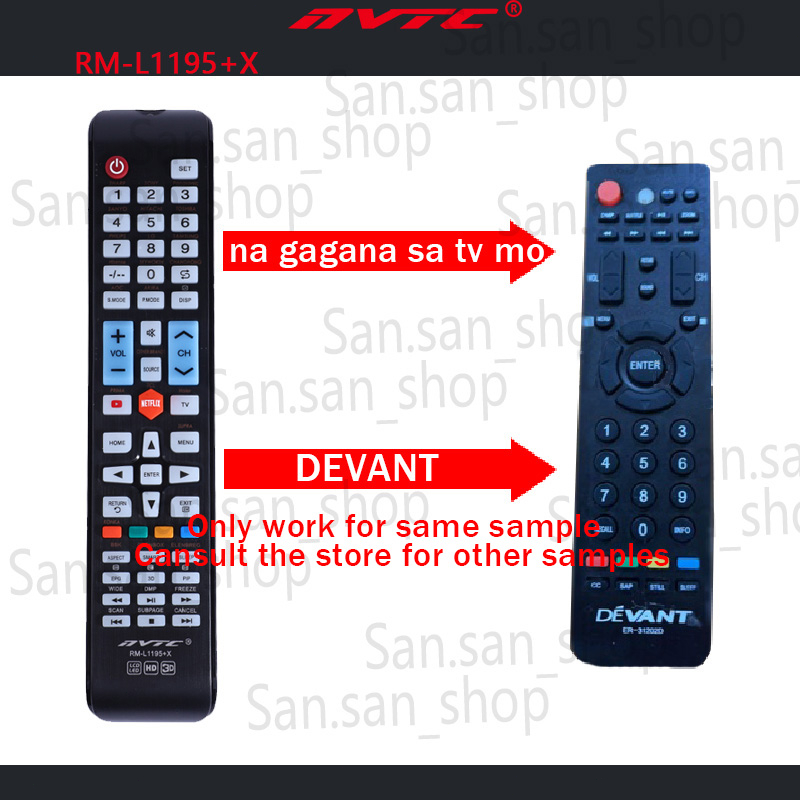 100% Universal remote control for Devant led tv remote na gagana sa tv ...