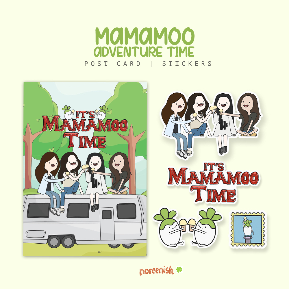 MAMAMOO x ADVENTURE TIME Post Card and Stickers | Shopee Philippines