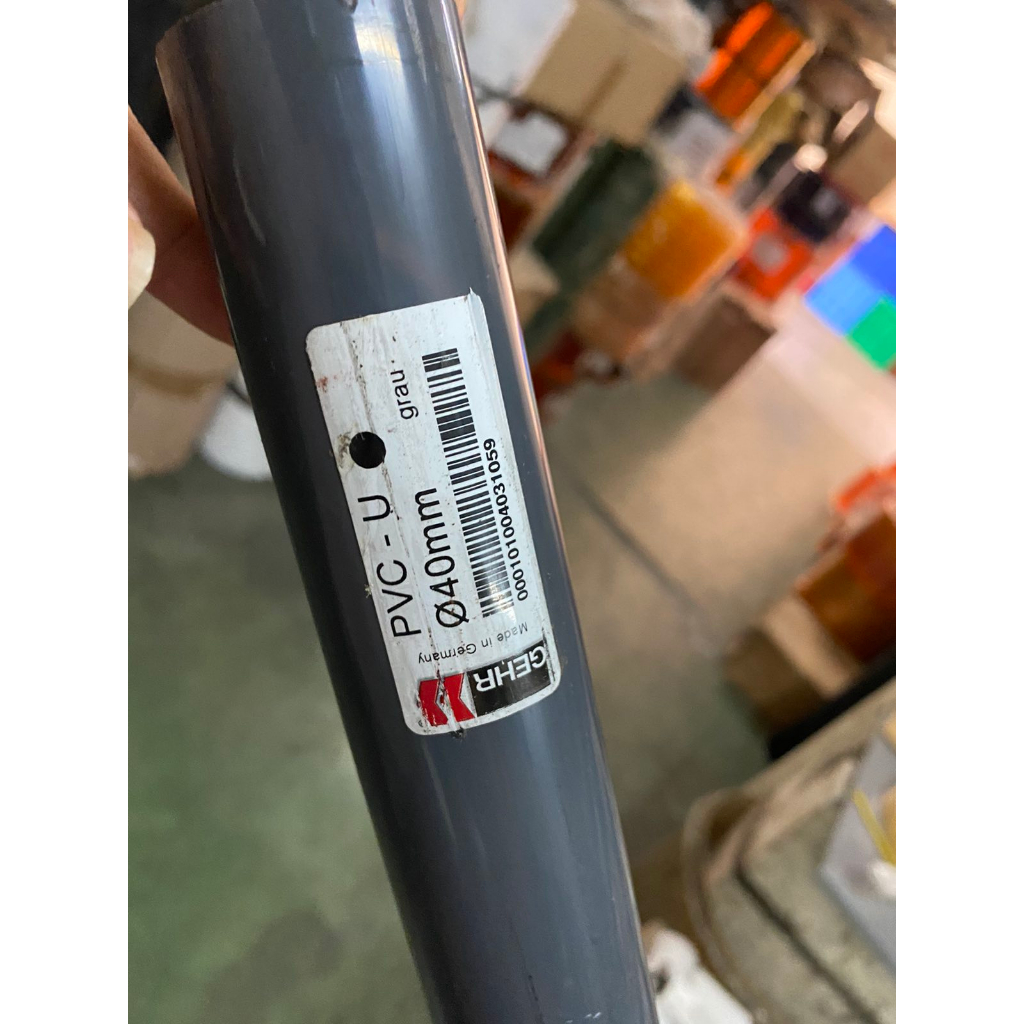 PVC Grey Rod size 40mm diameter x 1 meter Engineering Plastic PVC Rod ...
