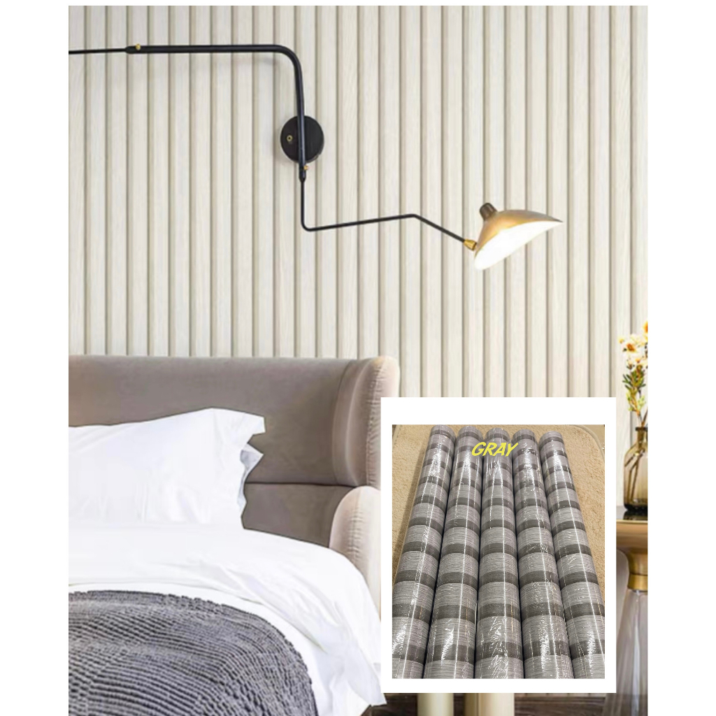 Homedecor Wallpaper Brown wood Cladding Wall sticker 10m by 45cm ...