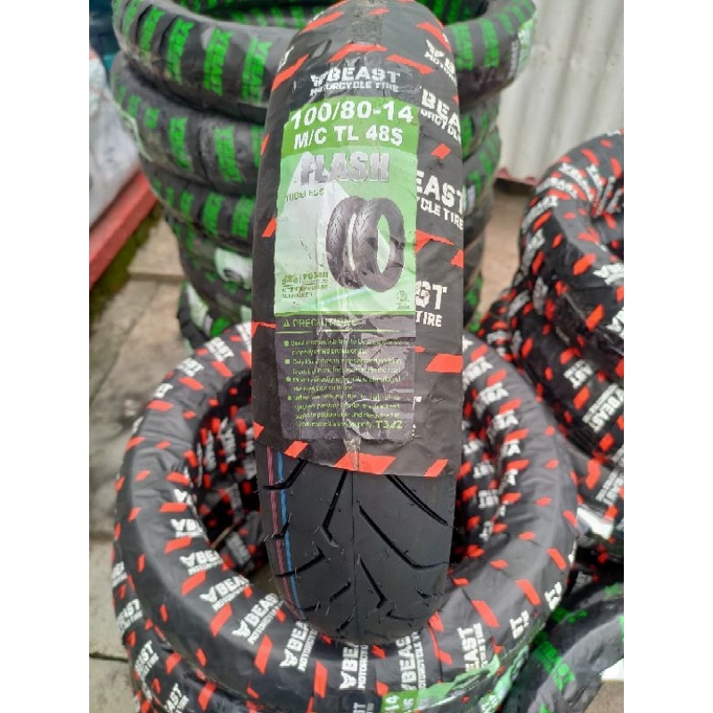 110/80-14/ 100/80-14/ 90/80-14/ 80/80-14/ 80/90-14 Tubeless ( Beast ...