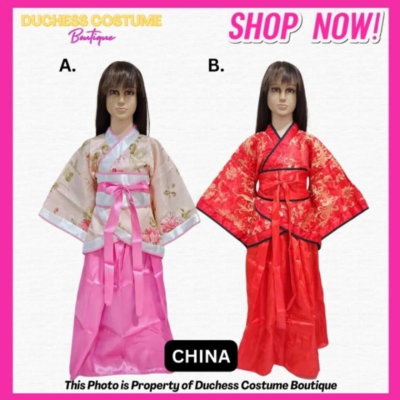 CHINA United Nations Costume UN Costume for Girl SINGAPORE | Shopee ...