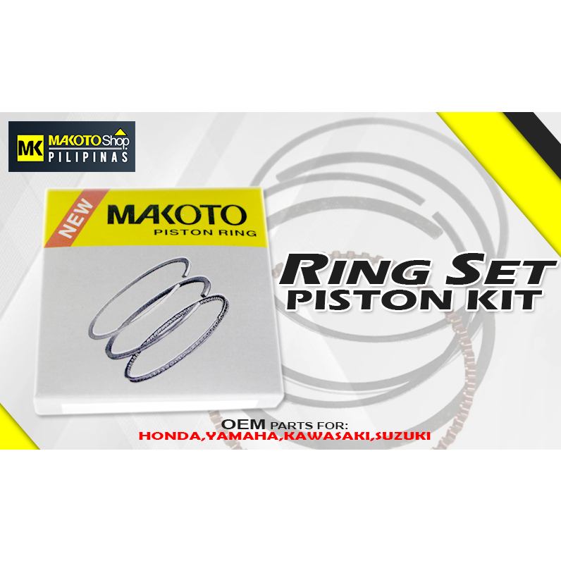 Makoto Piston Ring Set for Barako / CT-100 / Fury-125 / HD3 / Rouser ...