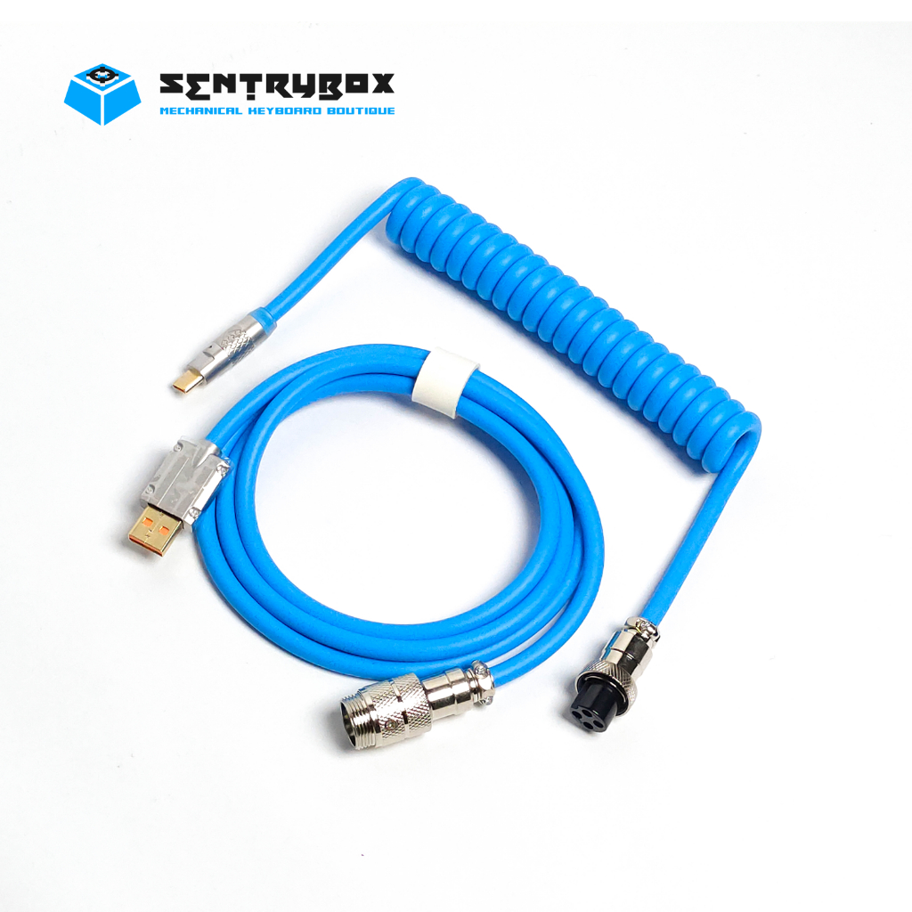 PU Gx16 Type C to Type A Aviator Connector Coiled Cable For Mechanical ...