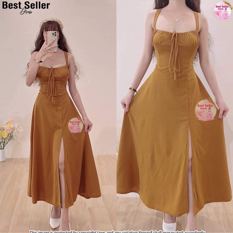 BSD BEST SELLER DRESS COURTNEY VINTAGE MAXI BUSTIER DRESS | Shopee ...