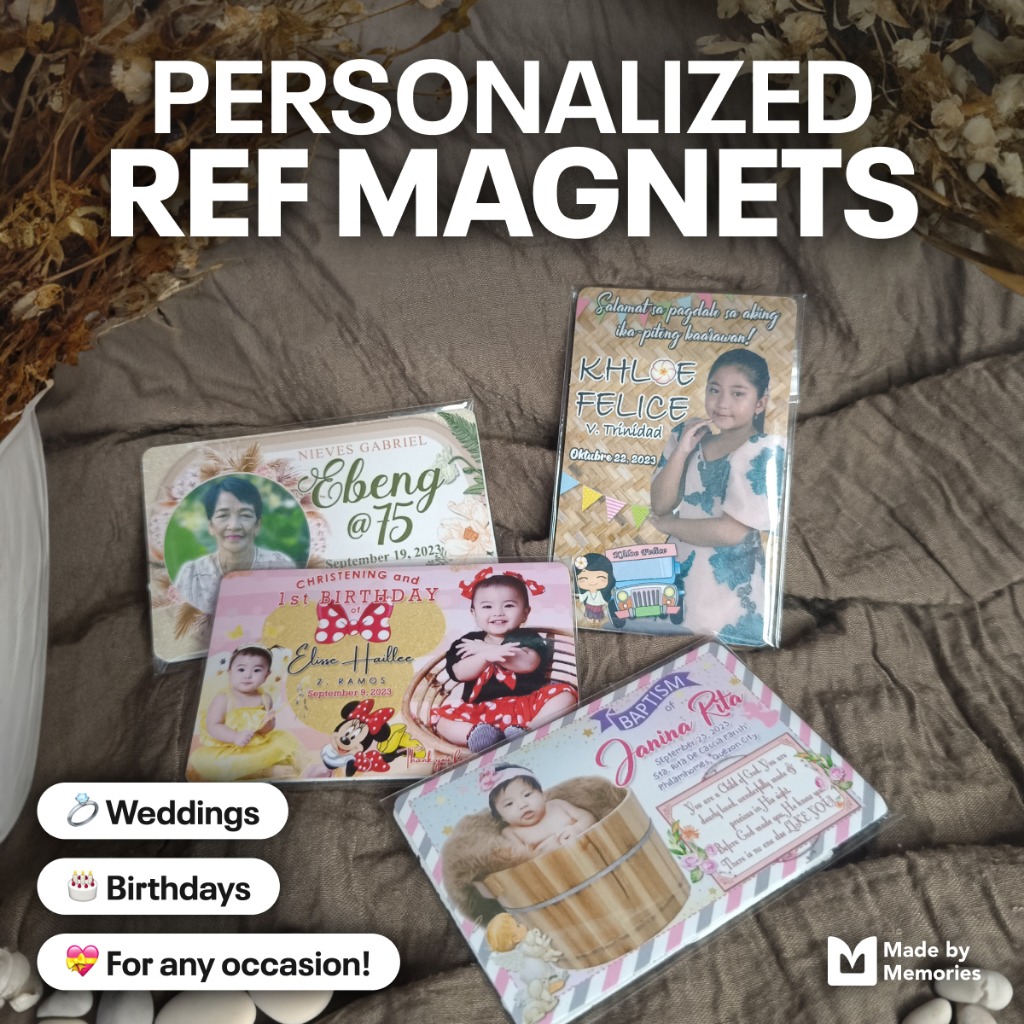 Personalized Ref Magnet | Birthday, Debut, Baptism, Baby Shower ...