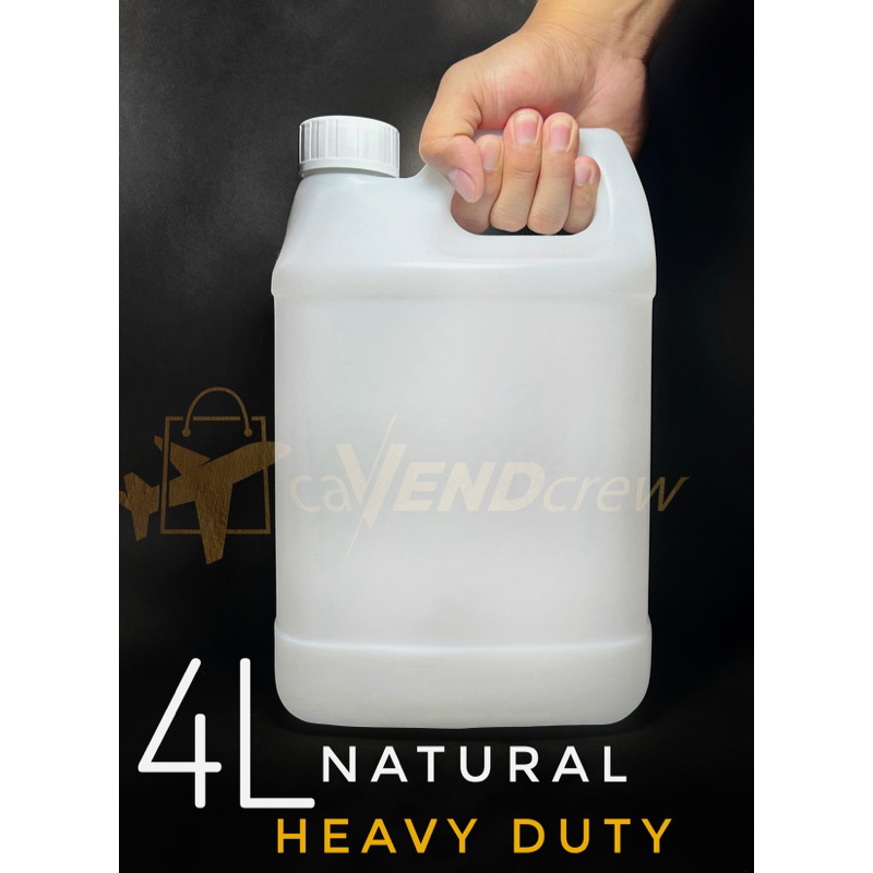 4 Liters | 4L Opaque | 4L Natural | Jerry Bottle Container | HDPE | GAS ...