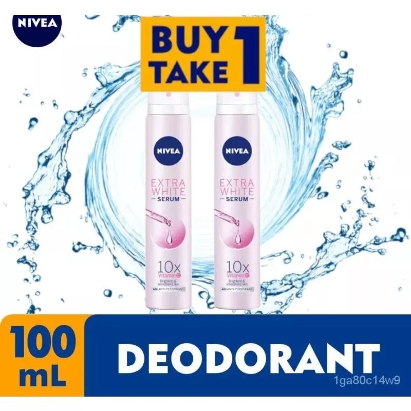 [BUNDLE OF 2] NIVEA EXTRA BRIGHT SERUM 10X WHITENING DEODORANT SPRAY ...
