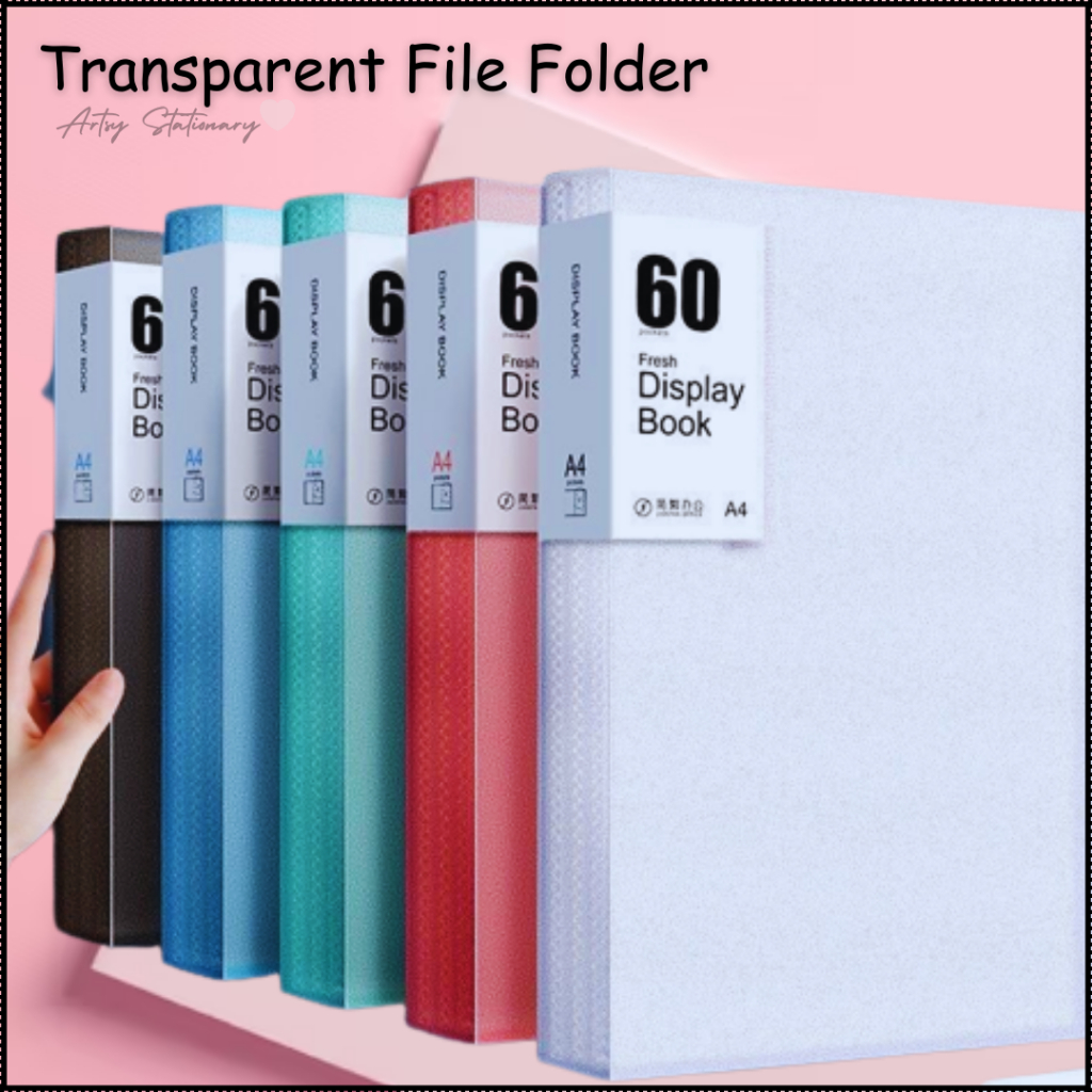 Transparent File Folder Multi-layer Document Organizer Clear Book A4 ...