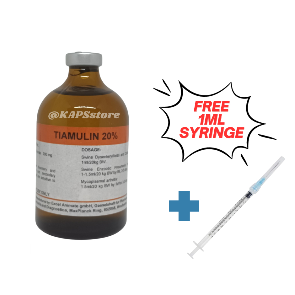 TIAMULIN 20% 100ml bacterial infections that are sensitive to tiamulin ...