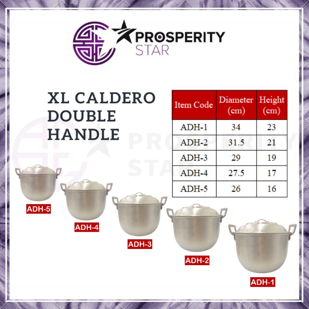 PROSPERITY STAR [1PC] High Quality Aluminum Pot XL Kaldero Caldero ...