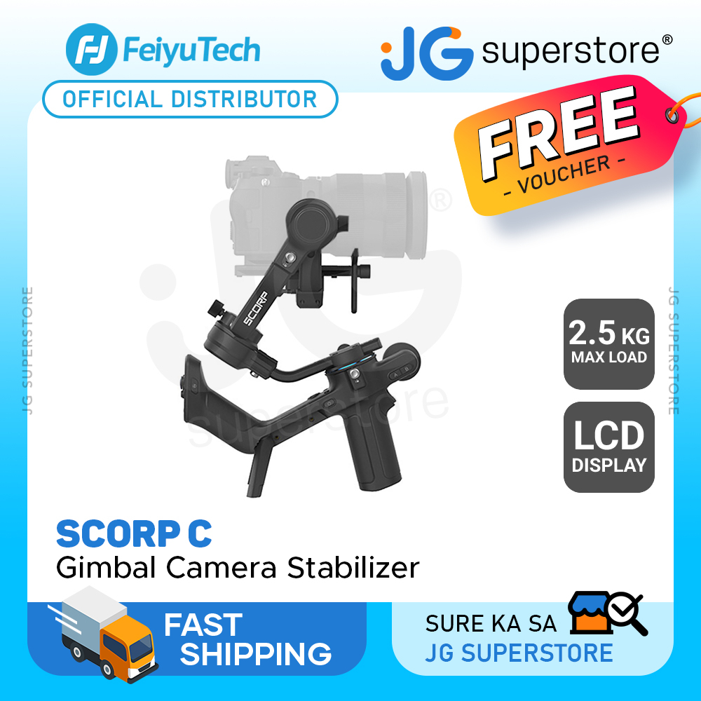 FeiyuTech SCORP C 3-Axis Handheld Gimbal Stabilizer for DSLR & Mirrorless Camera w/ LCD ...