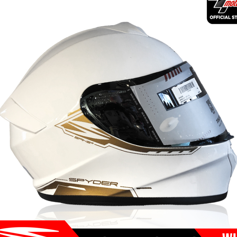 SPYDER Spike 2 v.2 PD Fullface Helmet w/ Free Clear Visor and Spoiler ...