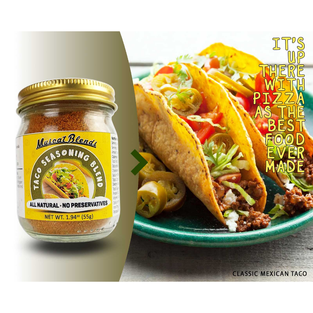 MUSCAT BLENDS TACO SEASONING 1.94oz (55g) | Shopee Philippines
