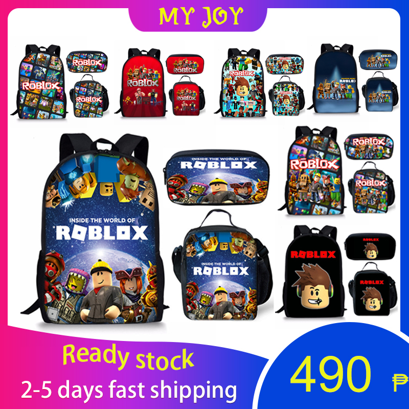 3pcs Roblox School Bag ,Meal Bag ,Pencil Case Set Roblox Backpack ...