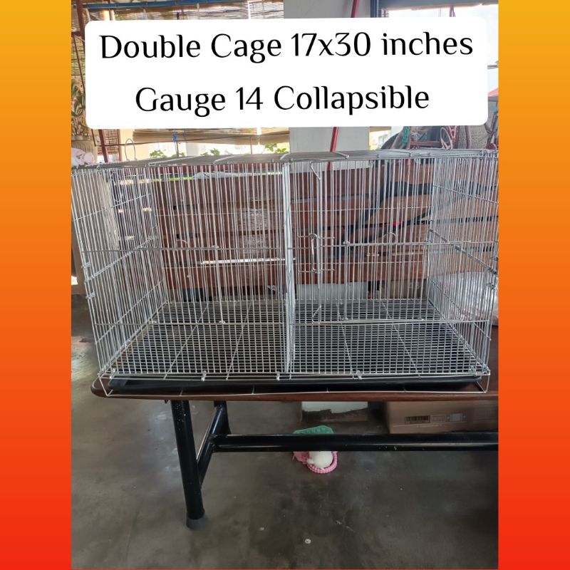 DOUBLE CAGE 17x30 inches Gauge 14 Collapsible | Shopee Philippines