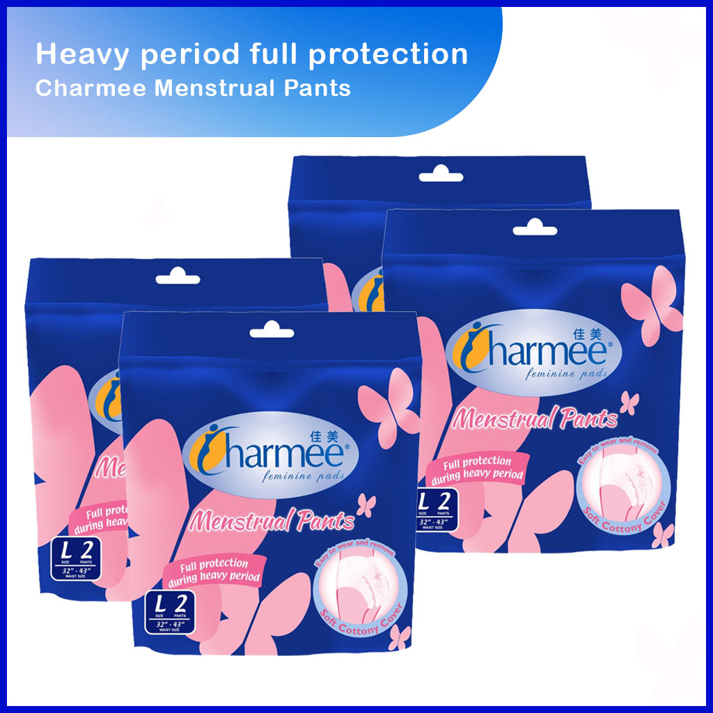 Charmee Menstrual Pants Large 2's x 4 | Shopee Philippines