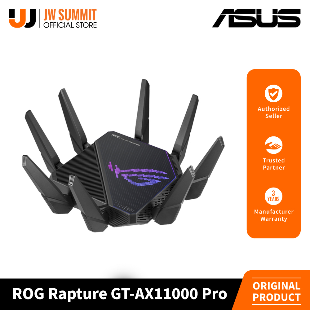 Asus ROG Rapture GT-AX11000 Pro Tri-Band WiFi 6 Extendable Gaming ...