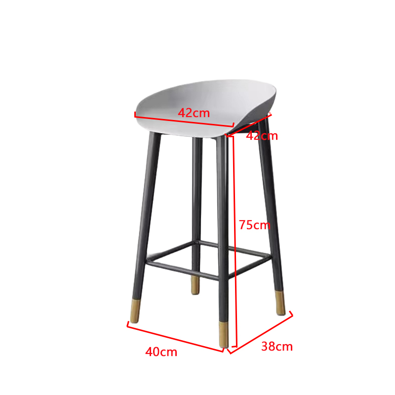 Nordic Bar Chair High Stool Modern Cafe Bar Aesthetic chair High Chair ...