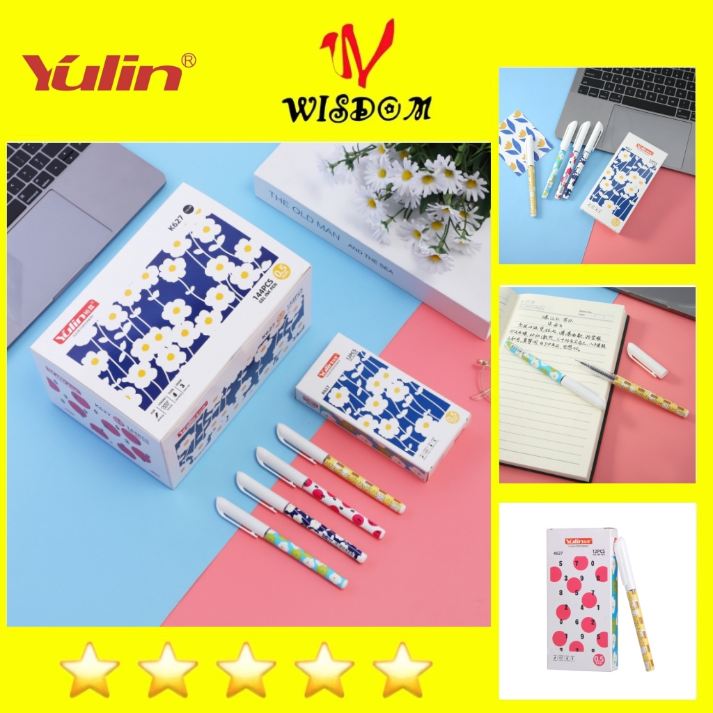 WISDOM YULIN K627 GEL PEN SCHOOL SUPPLIES /GIVEAWAYS | Shopee Philippines