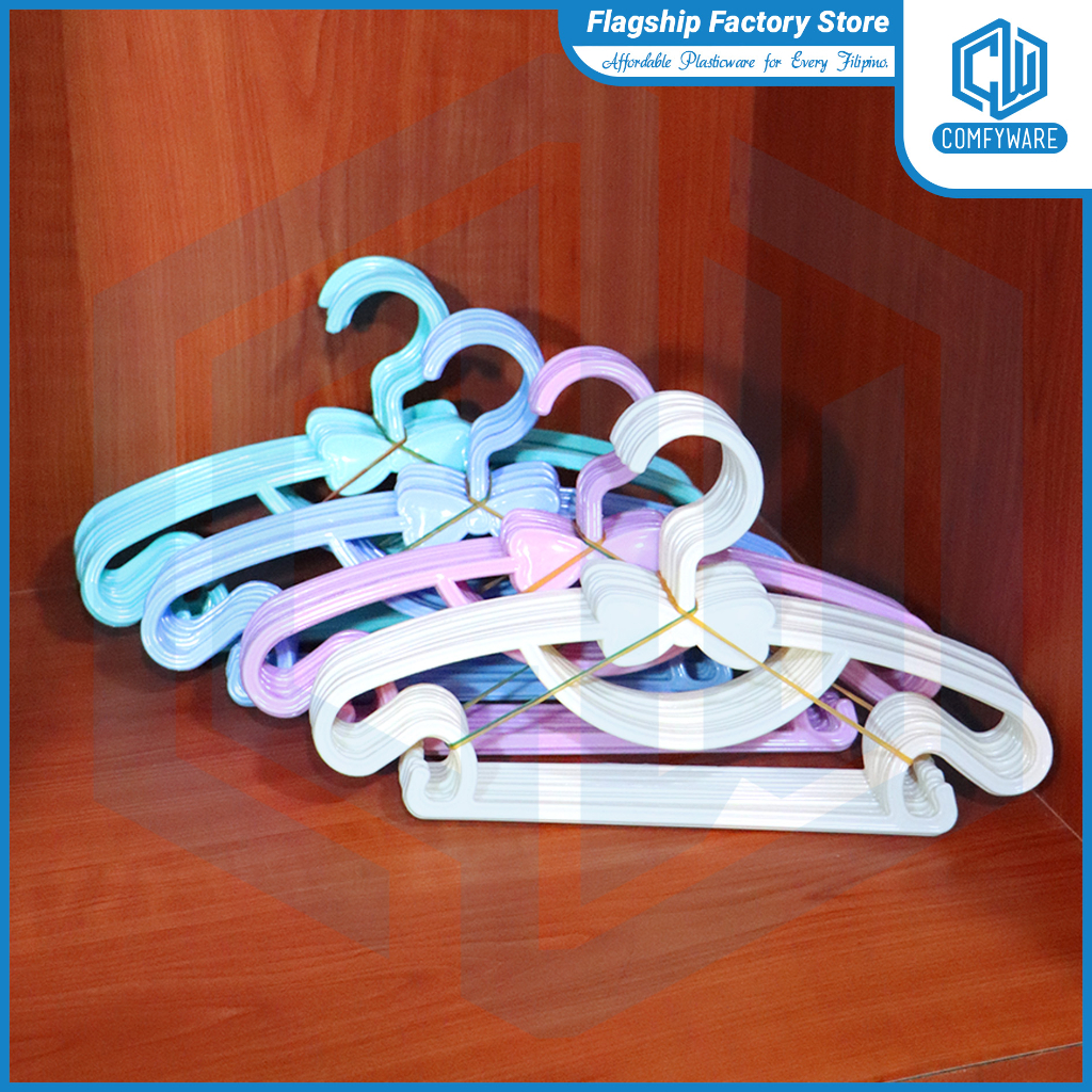 (One Dozen) 12pcs Pastel Color Safe Virgin Quality Cute Baby Hanger Kid ...