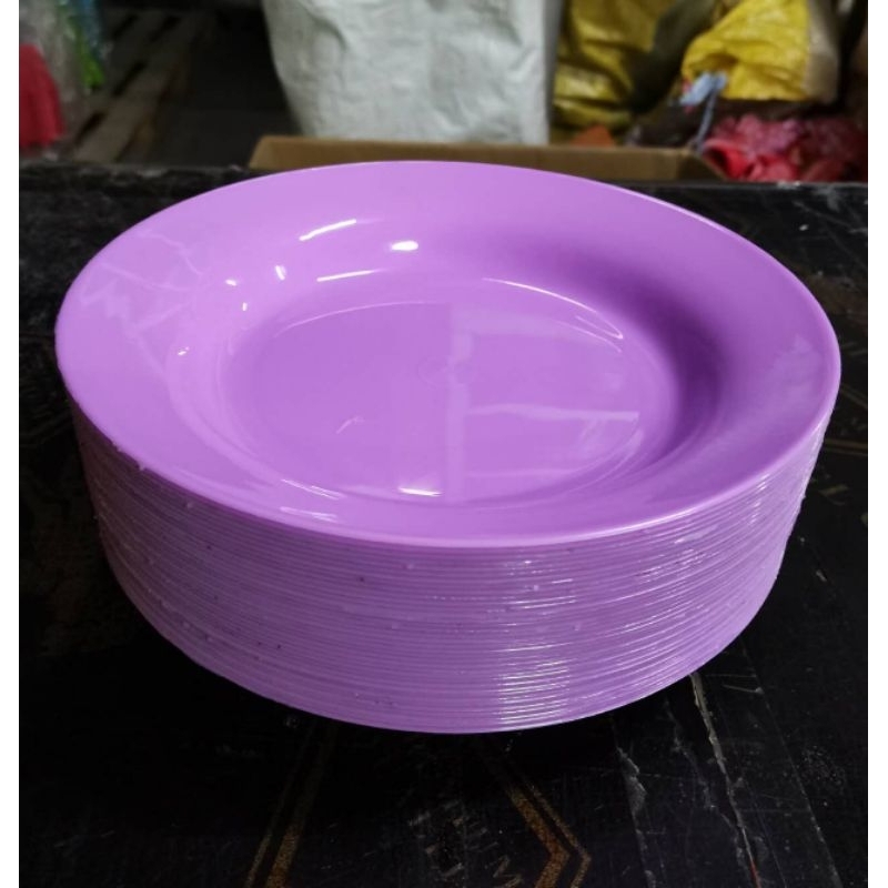 #2203 (MANIPIS) Plastic Round Plate (12PCS./Dozen) | Shopee Philippines