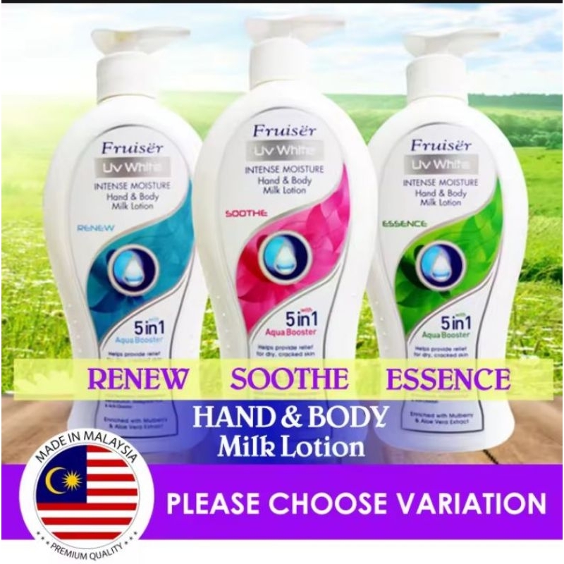FRUISER UV WHITE INTENSE MOISTURE HAND AND BODY MILK LOTION (400ml ...