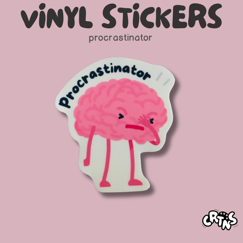 Procrastinator Stickers - Vinyl Waterproof Sticker | Shopee Philippines