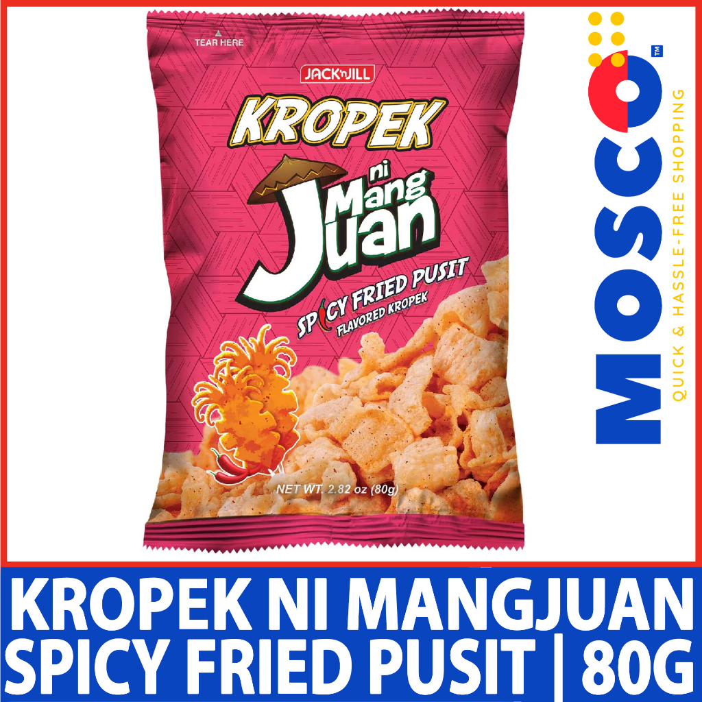 Jack n Jill Kropek Ni Mang Juan Spicy Fried Pusit (80g) | Shopee ...