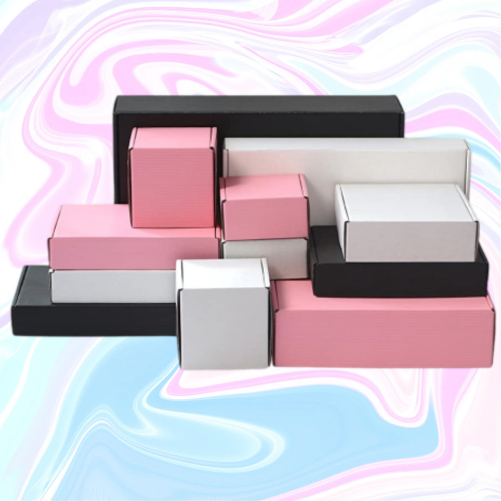 Colorful Carton box corrugated cardboard packaging Different colors and ...