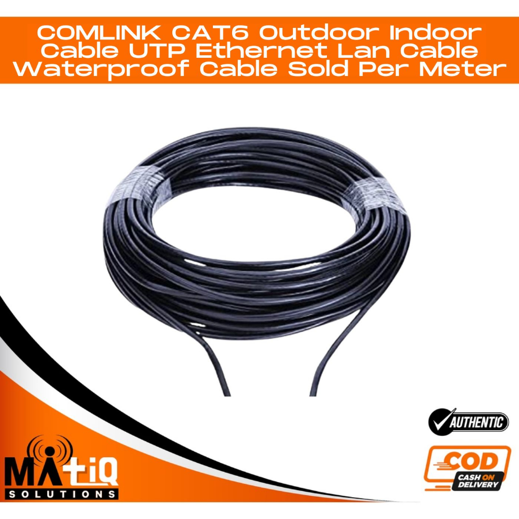 COMLINK CAT6 Outdoor Indoor Cable UTP Ethernet Lan Cable Waterproof ...