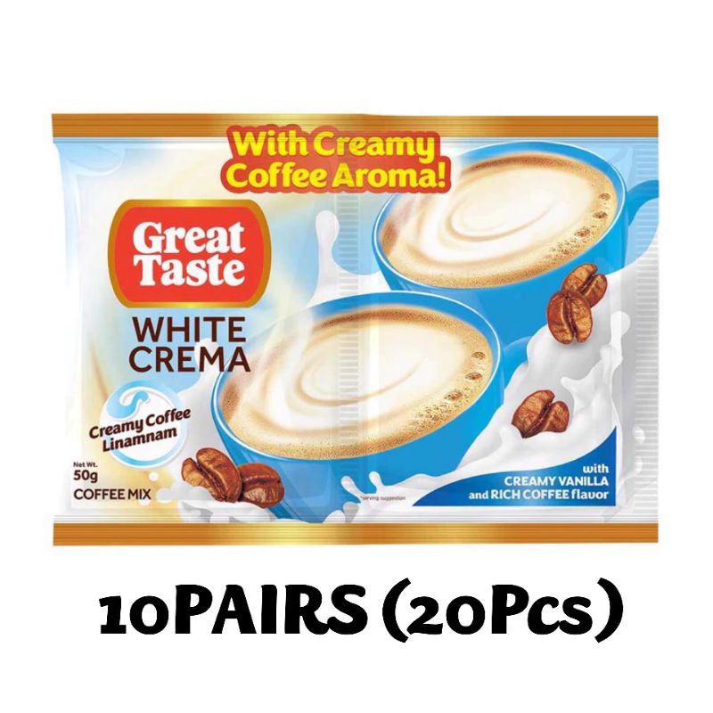 Great Taste White Cream 3in1 Twin Pack 10pairs (20pcs) | Shopee Philippines