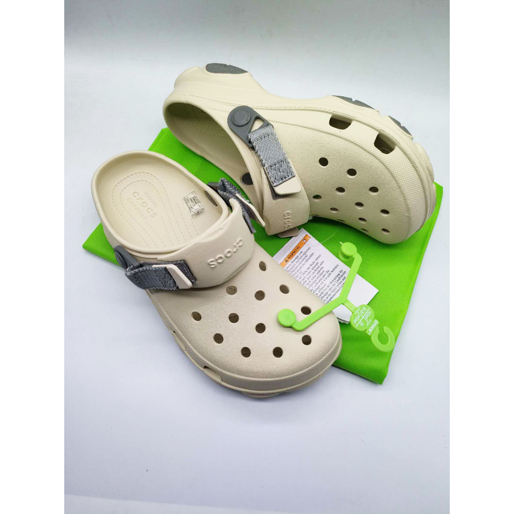 Crocs Classic slip on all terrain bone/white Clog Unisex with ecobag ...
