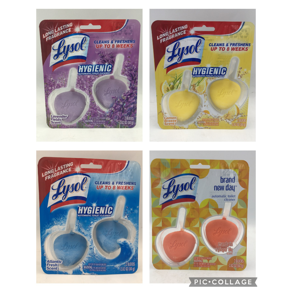 Lysol Automatic Toilet Bowl BLOCKS Cleaner (2 blocks / pack) 2.82oz ...