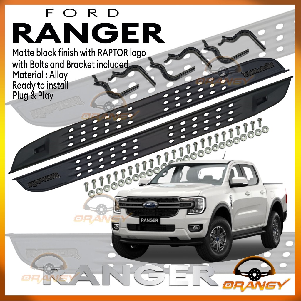 Ford Next-Gen Ranger 2023 to 2024 OEM Stepboard Black RAPTOR STYLE Step ...