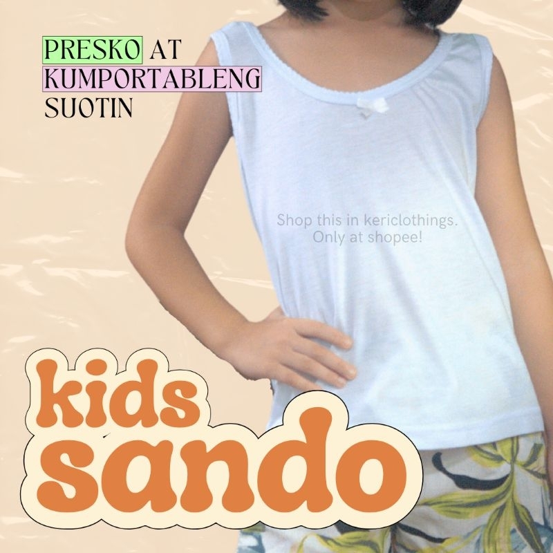 KIDS SANDO for GIRLS | for ages 1-12 y/o WHITE | Shopee Philippines