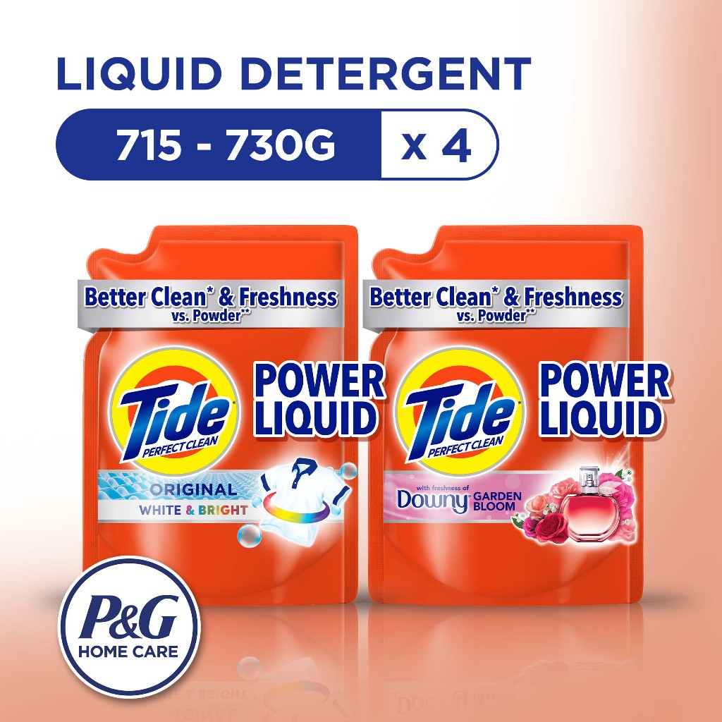 Tide Liquid Detergent Original White Garden Bloom Bundle 715g - 730g ...