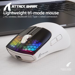 Attack Shark X5 RGB Wireless Gaming Mouse Backlit Ultralight 2.4G + BT ...