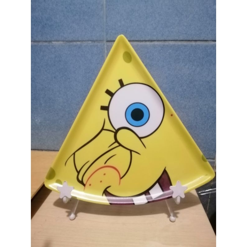 Spongebob Triangular MELANINE plate | Shopee Philippines