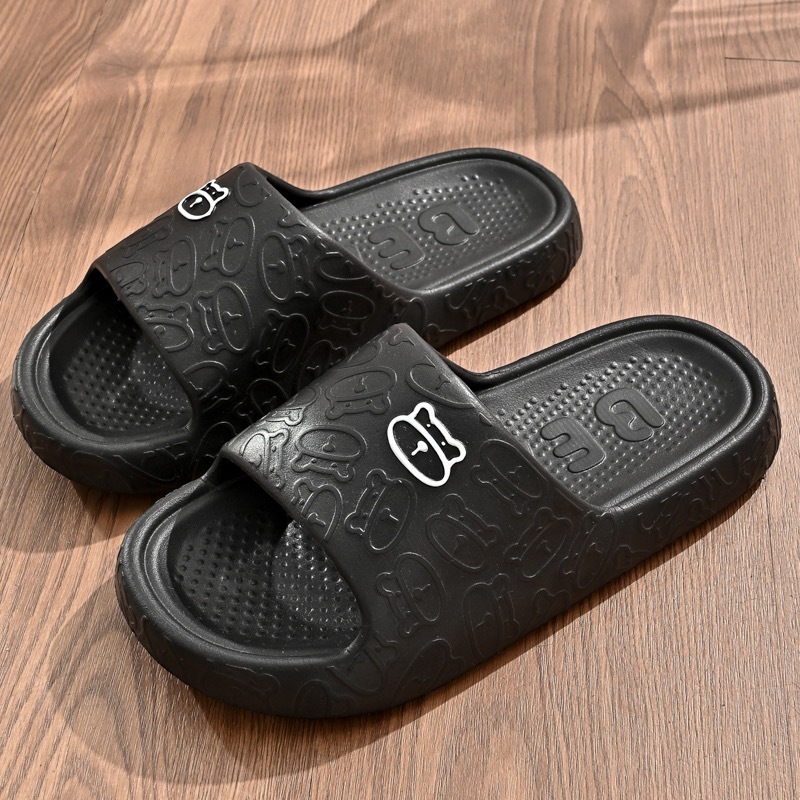 【MISS YOU】Soft Unisex nonslip embossed Bear indoor slipper 2301 ...