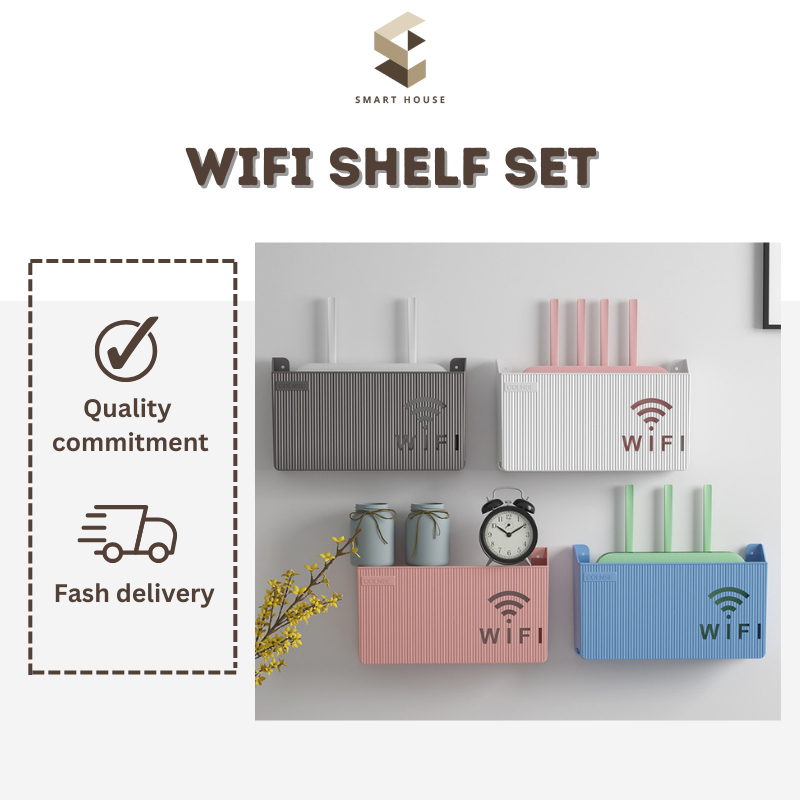 Wifi Storage Shelf TV Router Bracket Storage Rack Wall-mounted Modem ...