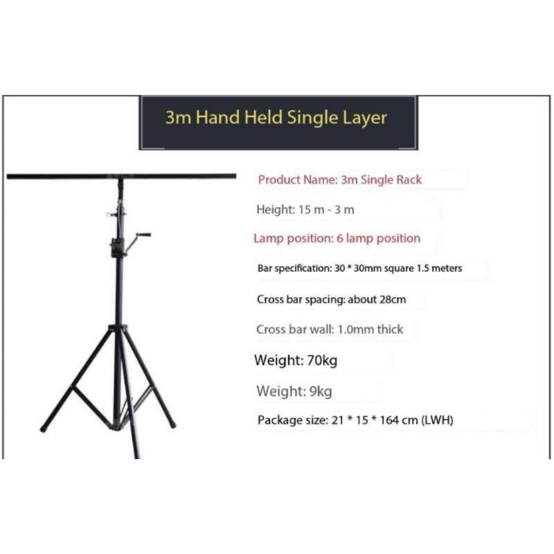 PAR light stand winch hand cranks 6 light truss lift stand heavy duty ...