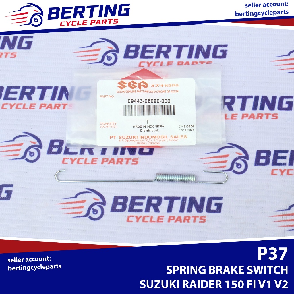 SGP SPRING BRAKE SWITCH Suzuki Raider 150 FI V1 V2 Genuine 09443-06090 ...