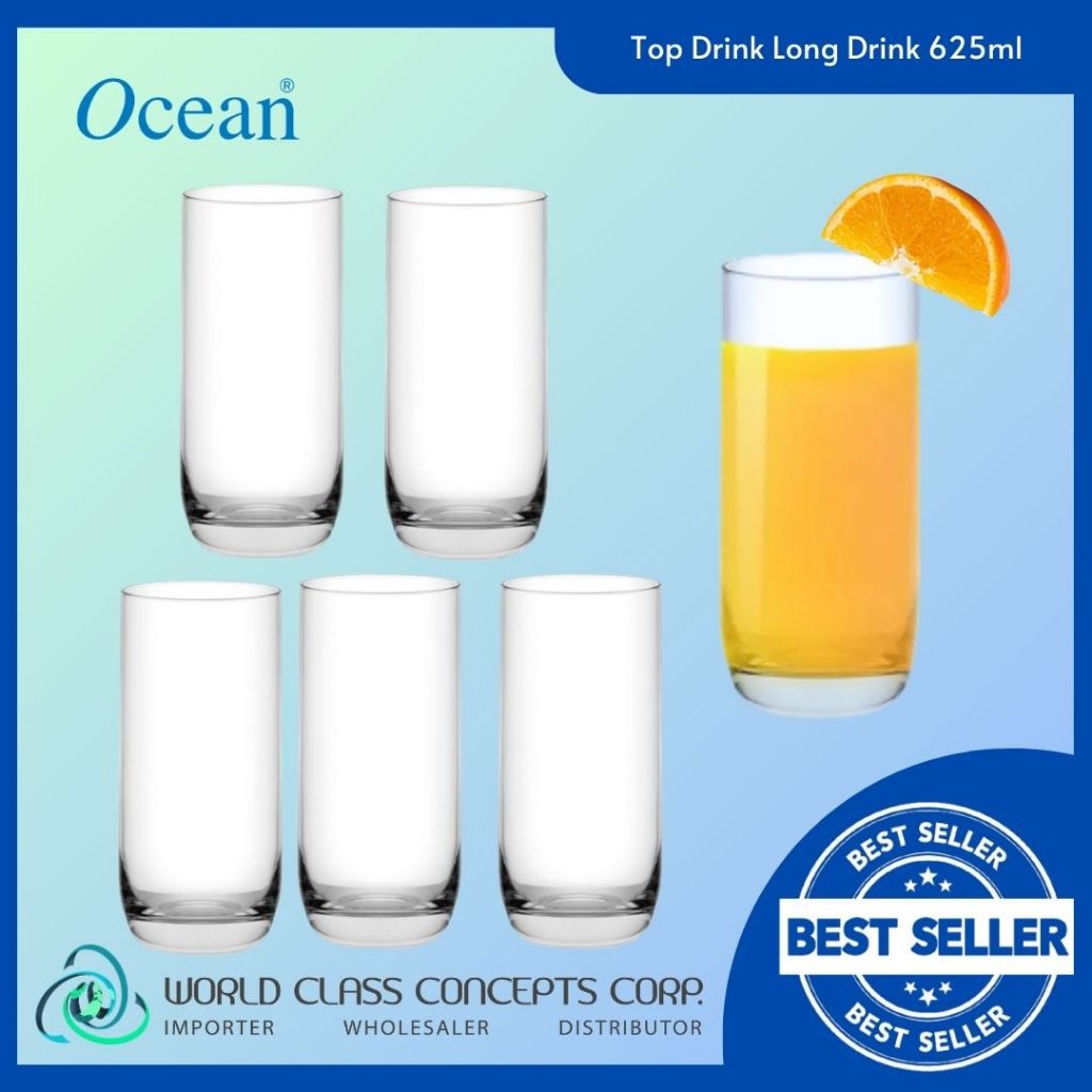 Ocean Glassware Top Drink Long Drink Drinking Glass 625 mL (SET OF 6 ...
