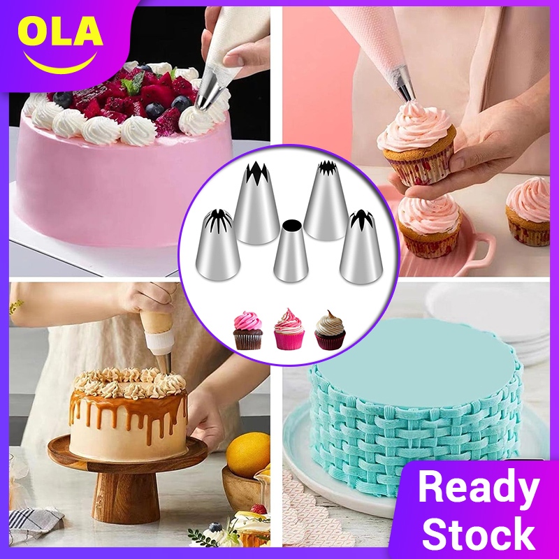 DIY Cake Nozzle Large Piping Tips Stainless Steel Frosting Tips Cake ...