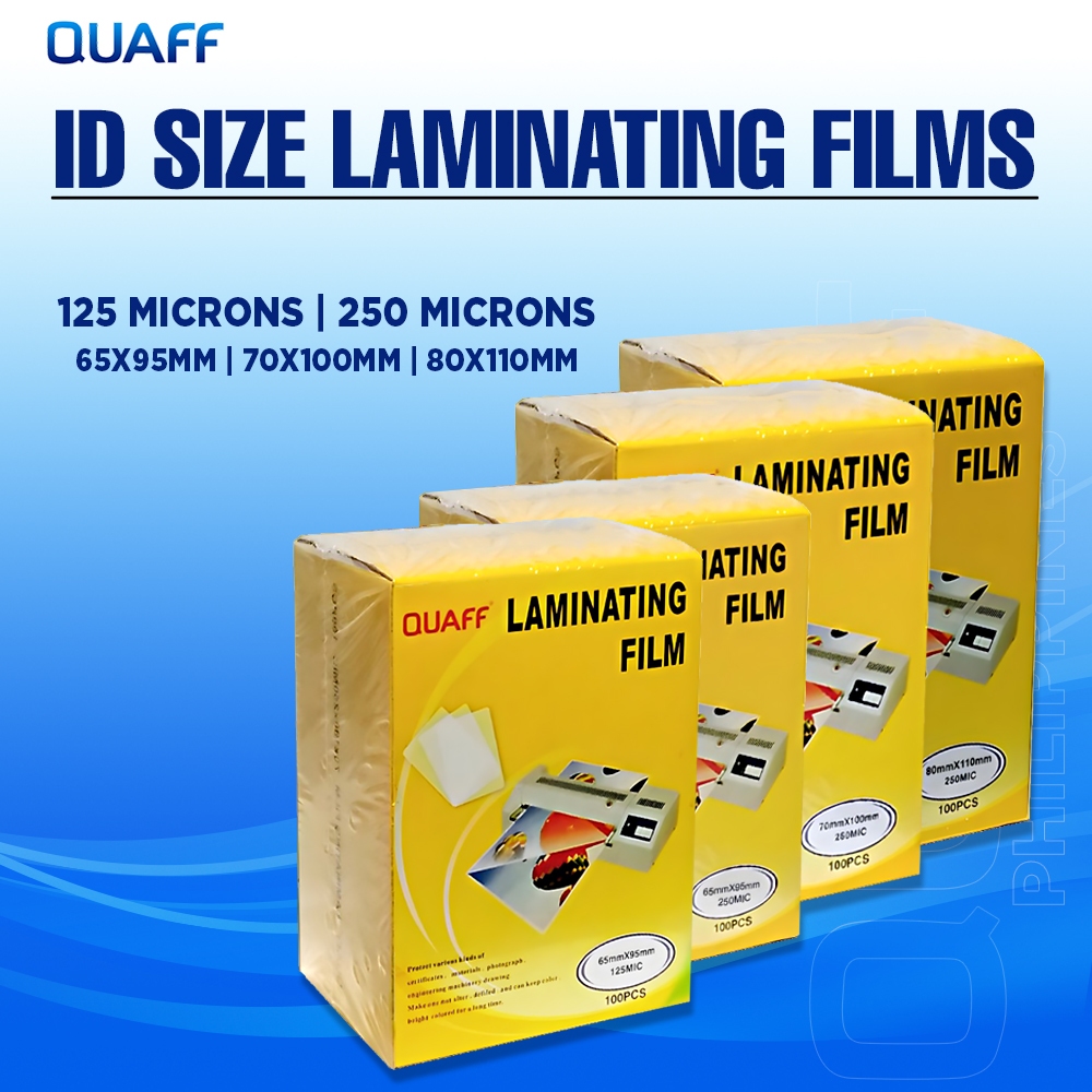 ID Size QUAFF Laminating Film 125/250micron (100sheets/pack) | Shopee ...