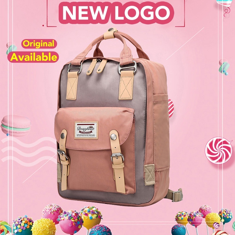 Doughnut macaroon backpack original school bag for women waterproof ...