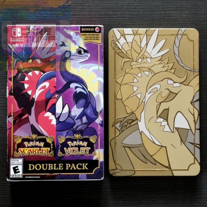 Double Pack Pokemon Scarlet & Violet Nintendo Switch Game w/ Golden ...