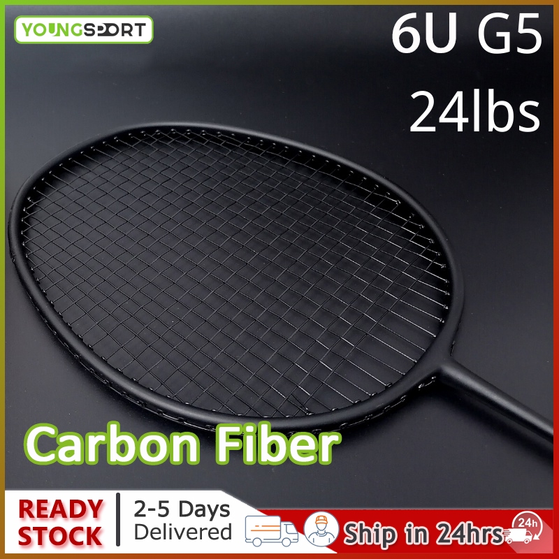 6U G5 24LBS Badminton Racket Original Training Single Carbon Firber Rod ...